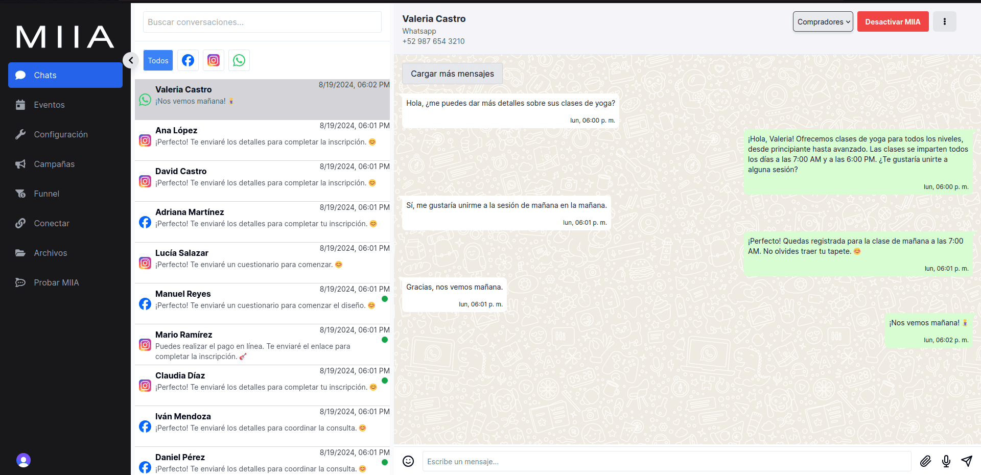 MIIA - Agente de Inteligencia Artificial
